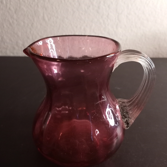 Pilgrim | Art | Vtg Pilgrim Cranberry Glass 35 Miniature Pitcher With ...